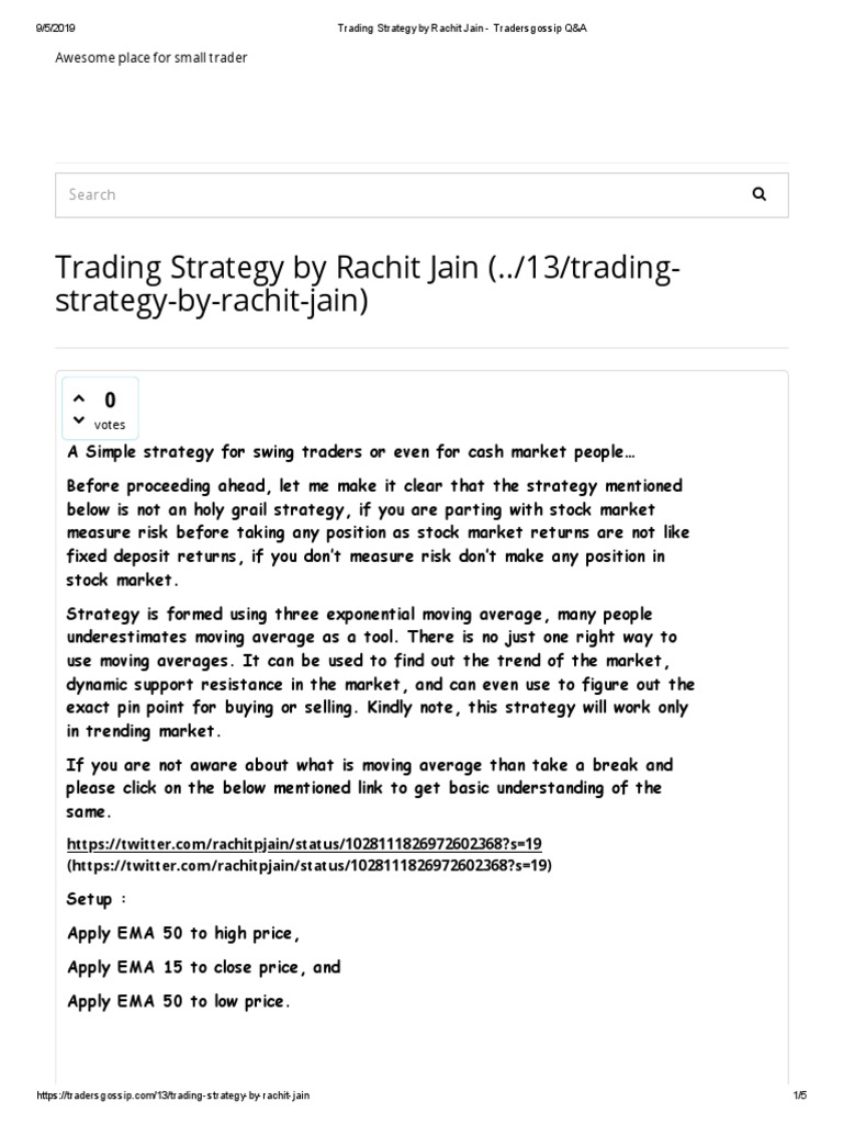 Trading Strategy by Rachit Jain (../13/trading-Strategy-By-Rachit-Jain) | PDF | Moving Average ...