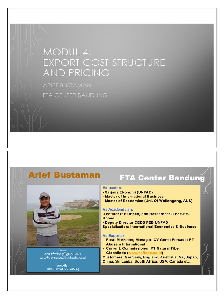 Export Cost Structure | PDF