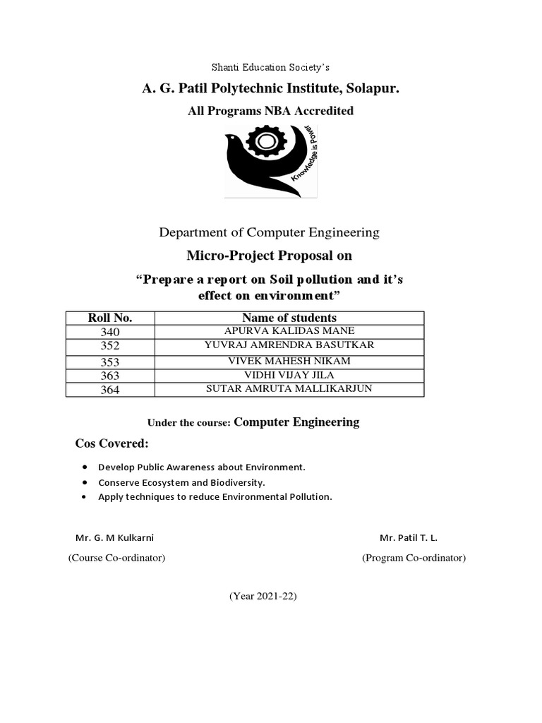 A. G. Patil Polytechnic Institute, Solapur.: Department of Computer ...