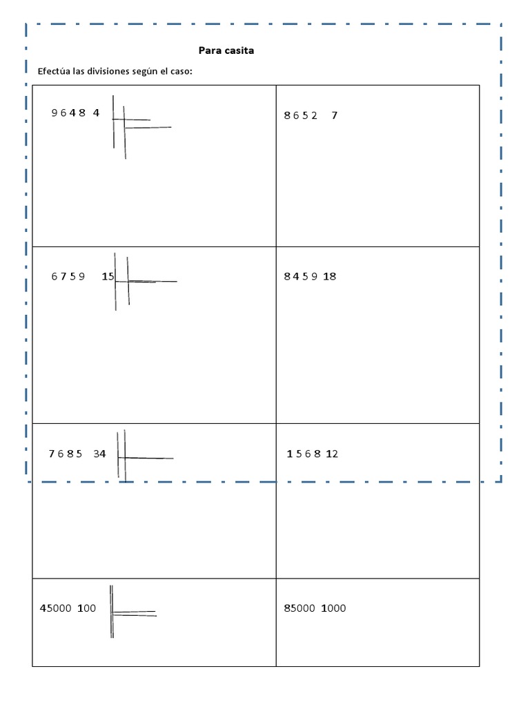 4.5 Examen Clases Divisiones | PDF | División (Matemáticas) | Enseñanza ...