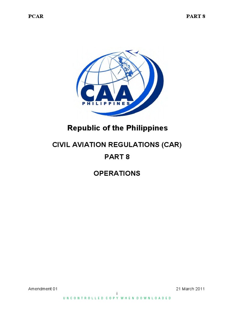 Pcar Part 8 | PDF | Instrument Flight Rules | Transport