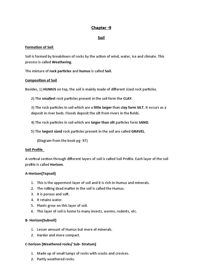 Notes - Soil | PDF | Soil | Landscape