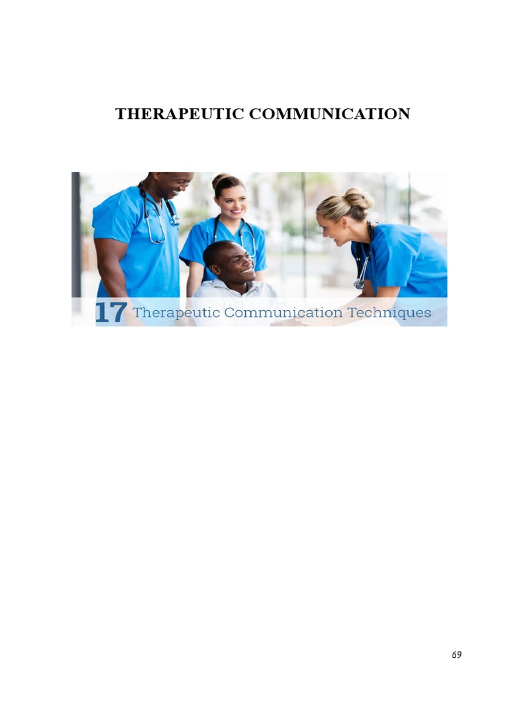 Update Therapeutic Communication | PDF | Health Care | Therapy