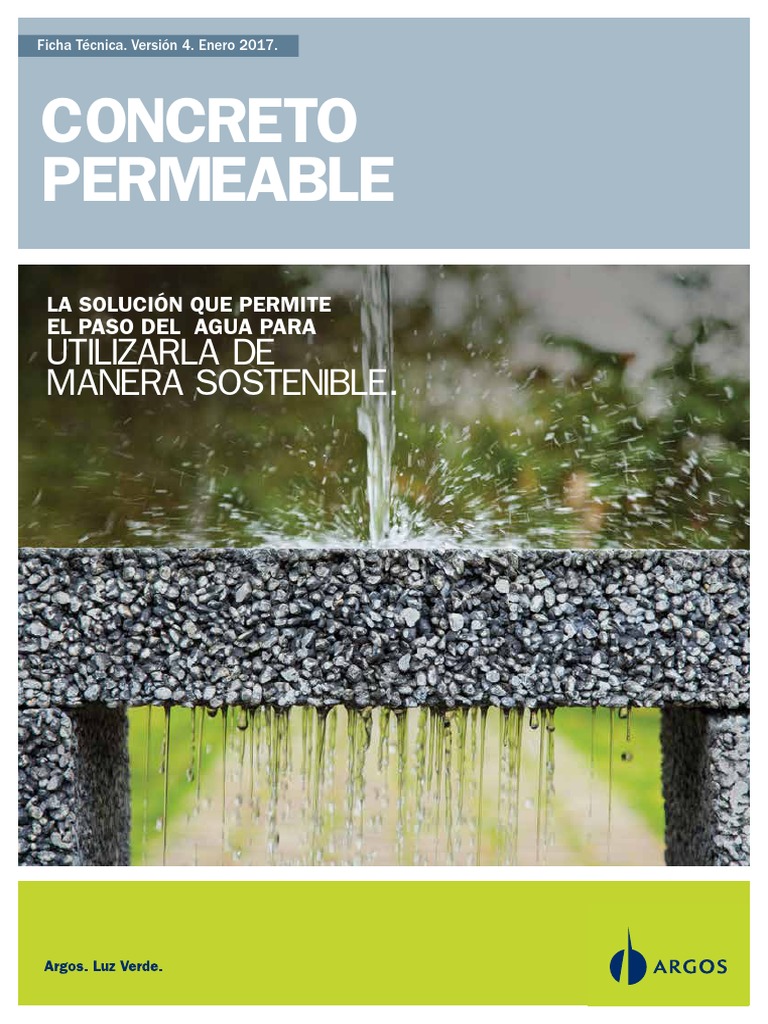 FT Concreto Permeable | PDF | Entorno natural | Naturaleza