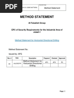 Method of Statement For Horizontal Directional Drilling (HDD) Work ...
