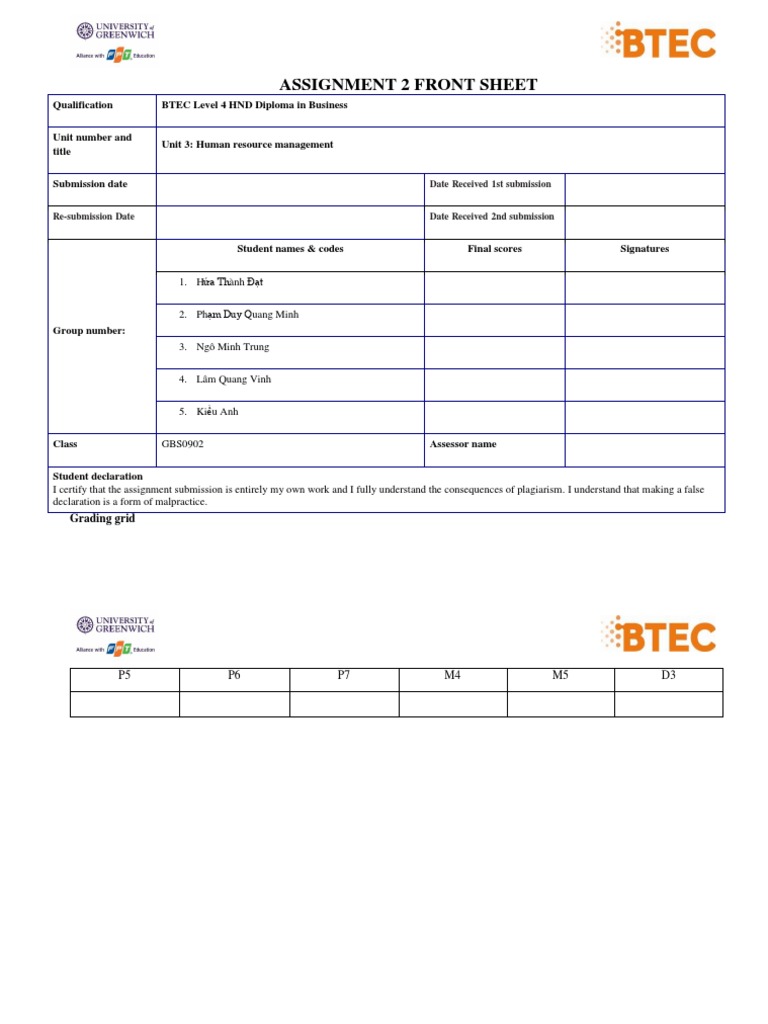 487.assignment 2 Frontsheet (2020 - 2021) | PDF | Employment | Salary