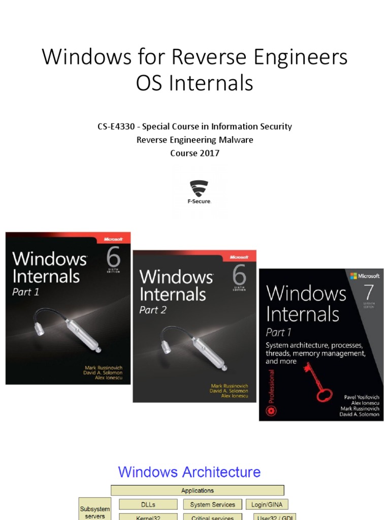Windows For Reverse Engineers OS Internals | PDF | Windows Registry ...