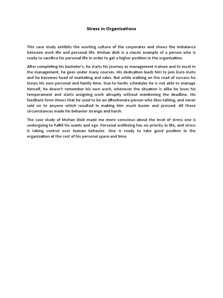 Mohan Dixit Case Study | PDF | Career & Growth