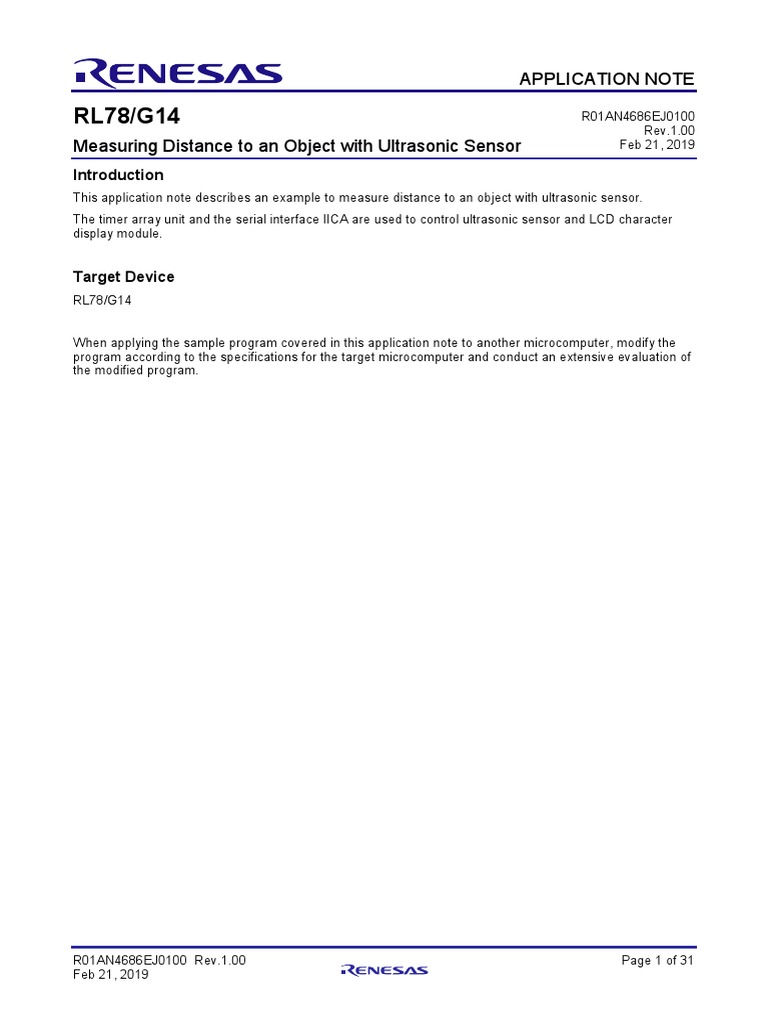 REN R01an4686ej0100-Rl78g14-Apl APN 20190221 | PDF | Electrostatic ...