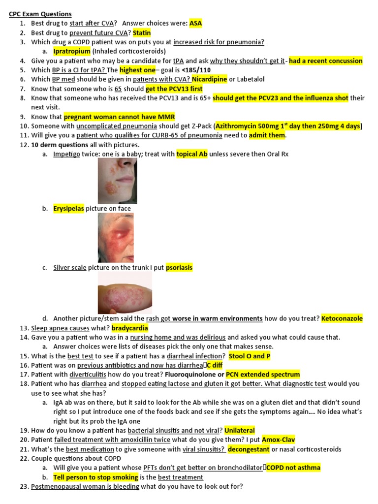 CPC Exam Questions-2 | PDF | Anatomical Terms Of Motion | Elbow
