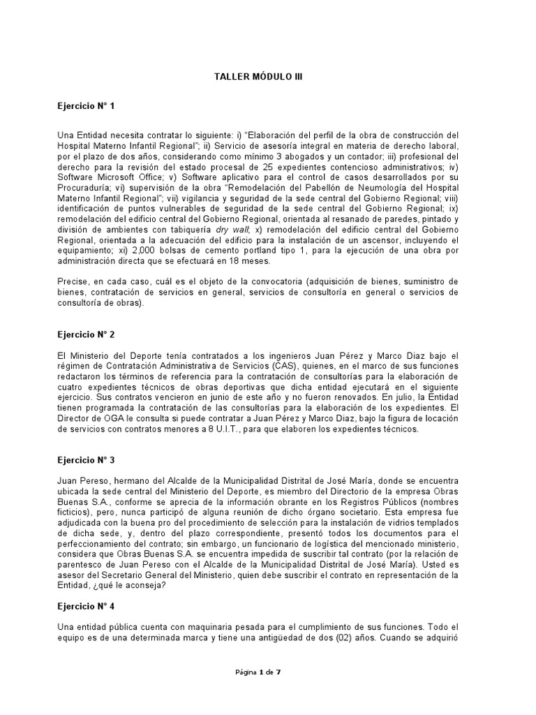 Taller Módulo III | PDF | Logística