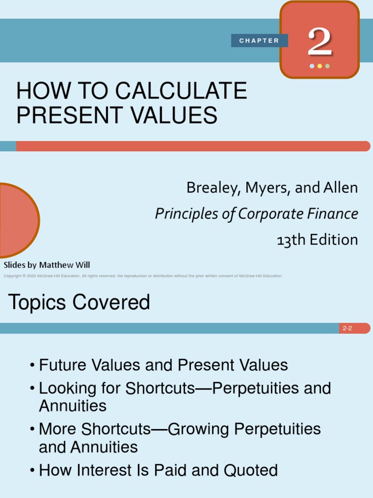 Chapter 2 How To Calculate Present Values | PDF | Net Present Value ...