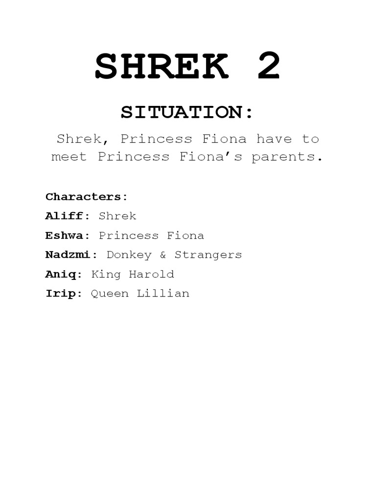 Shrek 2 Script | PDF | Art