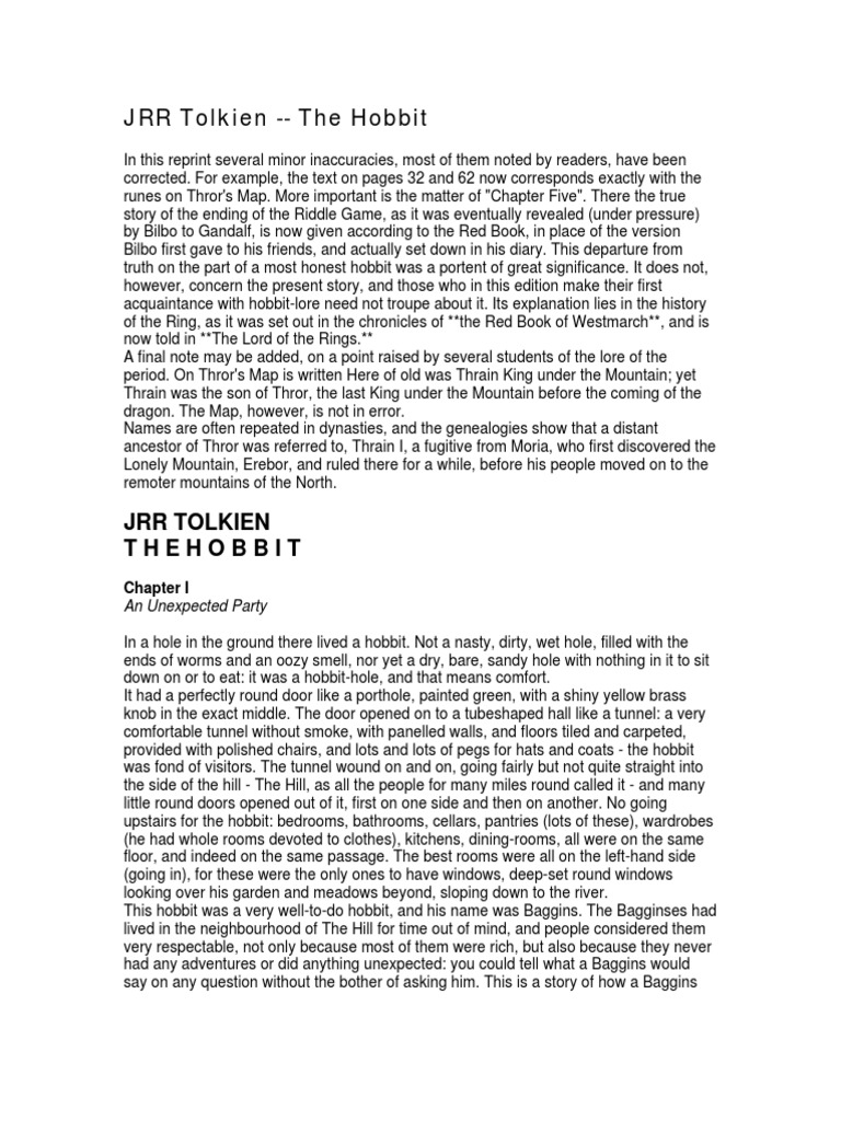An Unexpected Journey | PDF | Bilbo Baggins | The Hobbit