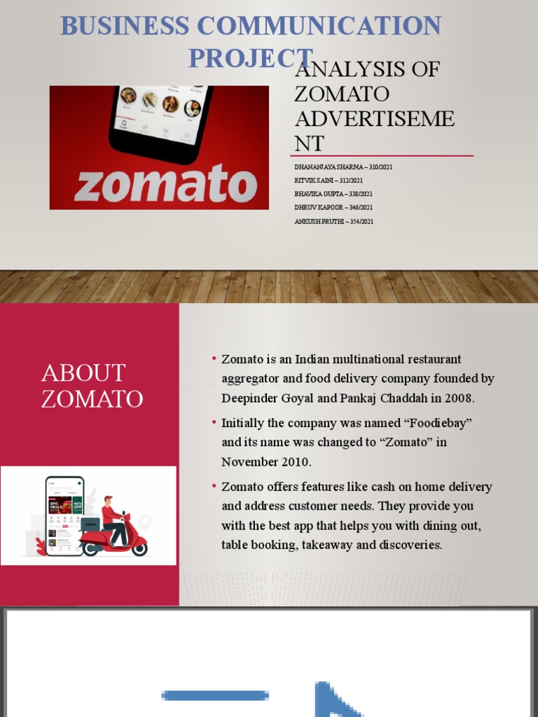 Business Communication Project: Analysis of Zomato Advertiseme NT | PDF