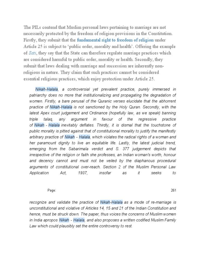 Nikah Halala Add-On. | PDF | Marriage | Supreme Court Of India