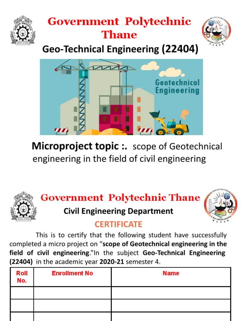 4th Semester GTE Micro Project | PDF | Geotechnical Engineering | Civil Engineering