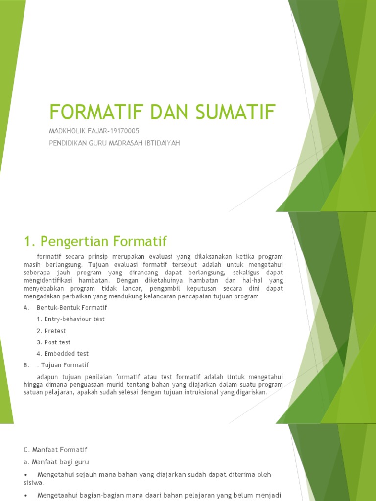 Formatif Dan Sumatif | PDF