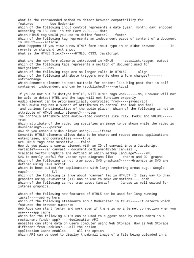 HTML 5 | PDF | Html5 | Html Element