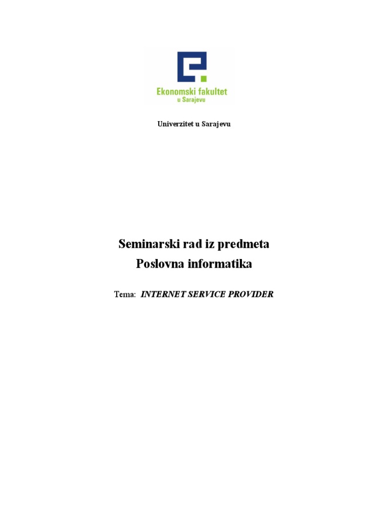 Informatika Seminarski | PDF