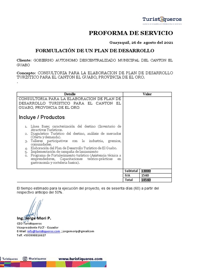 Proforma Final EL Guabo | PDF