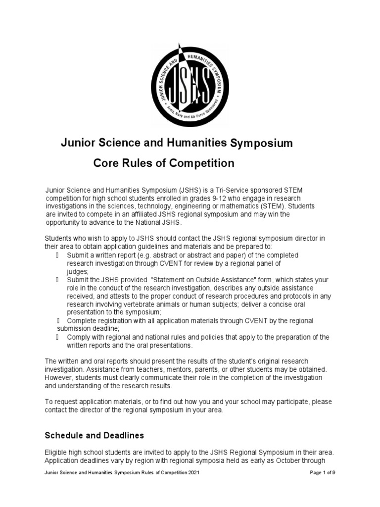 JSHS Required Format | PDF | Science | Physics