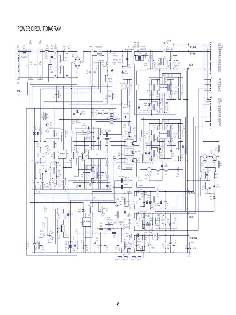 ILO 26HD-L5991+L6561D+NCP1203D6 PSU Circuit Diagram | PDF