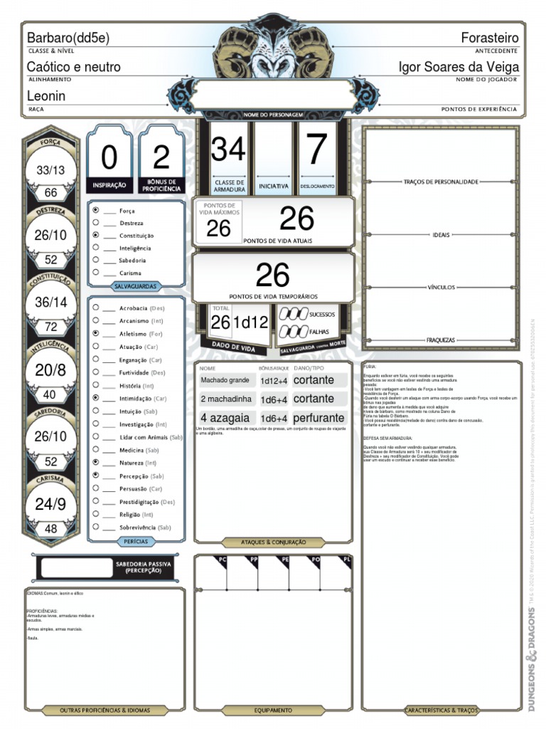 Barbaro D&D 5e | PDF