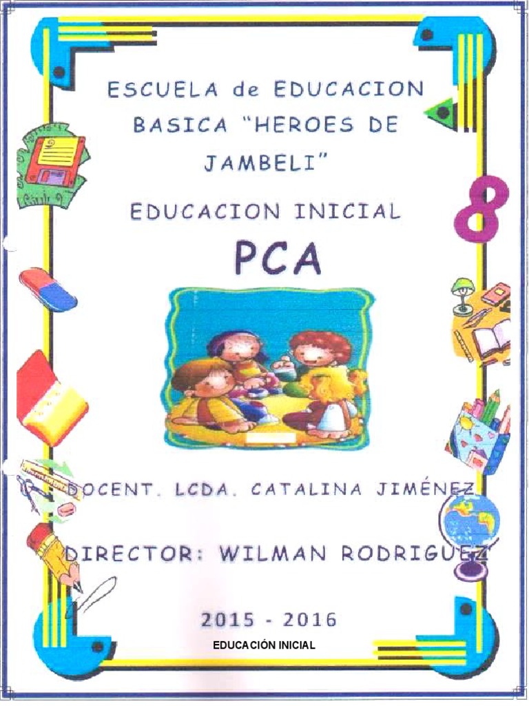 Pca Inicial 2015-2016 | PDF | Aprendizaje | Educación de la primera ...
