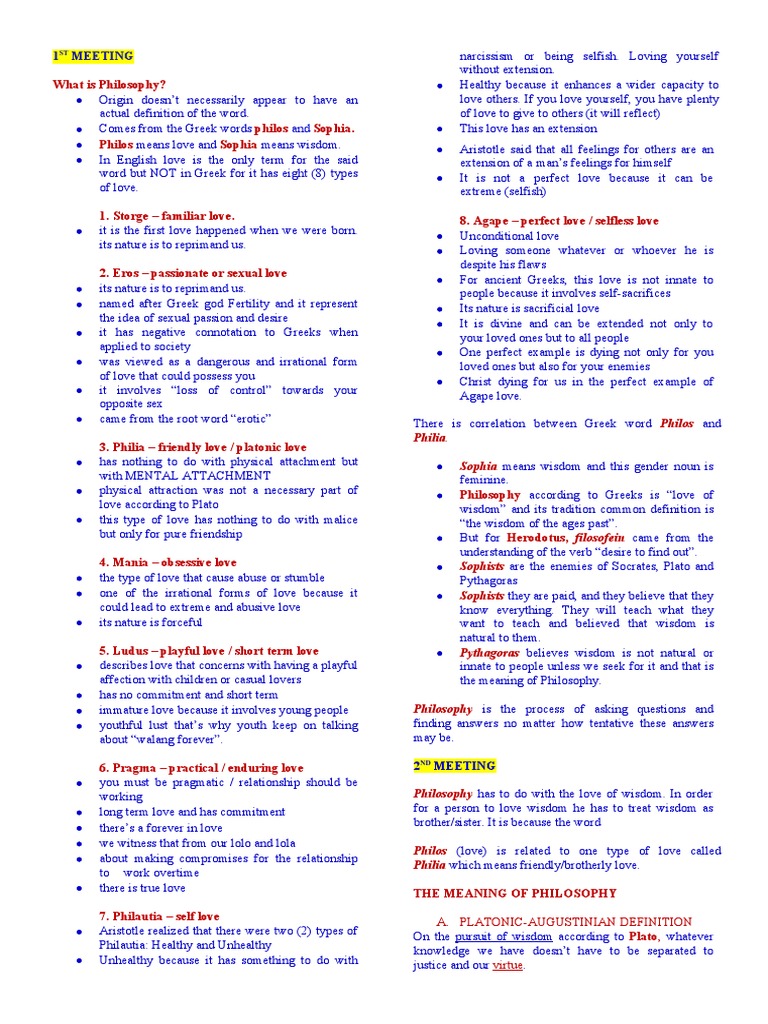 Ethics Notes | PDF | Love | Morality