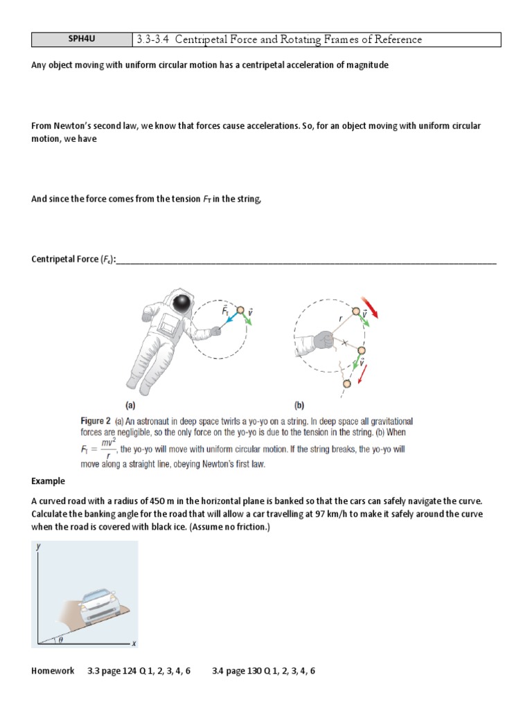 3.3-3.4 Centripetal Force and Rotating Frames of Reference Template ...