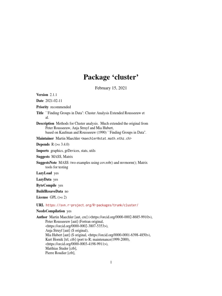 Cluster | PDF | Cluster Analysis | Mathematics