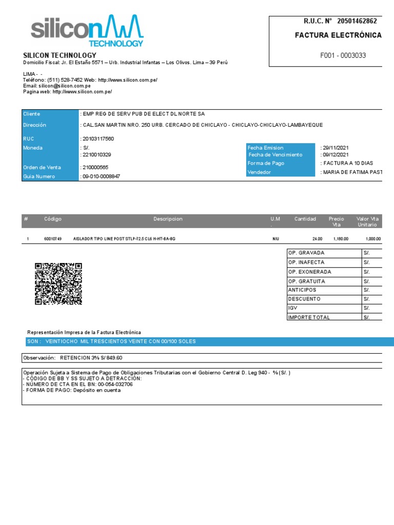 Formato Factura Electronica | PDF | Servicios financieros | Industrias ...