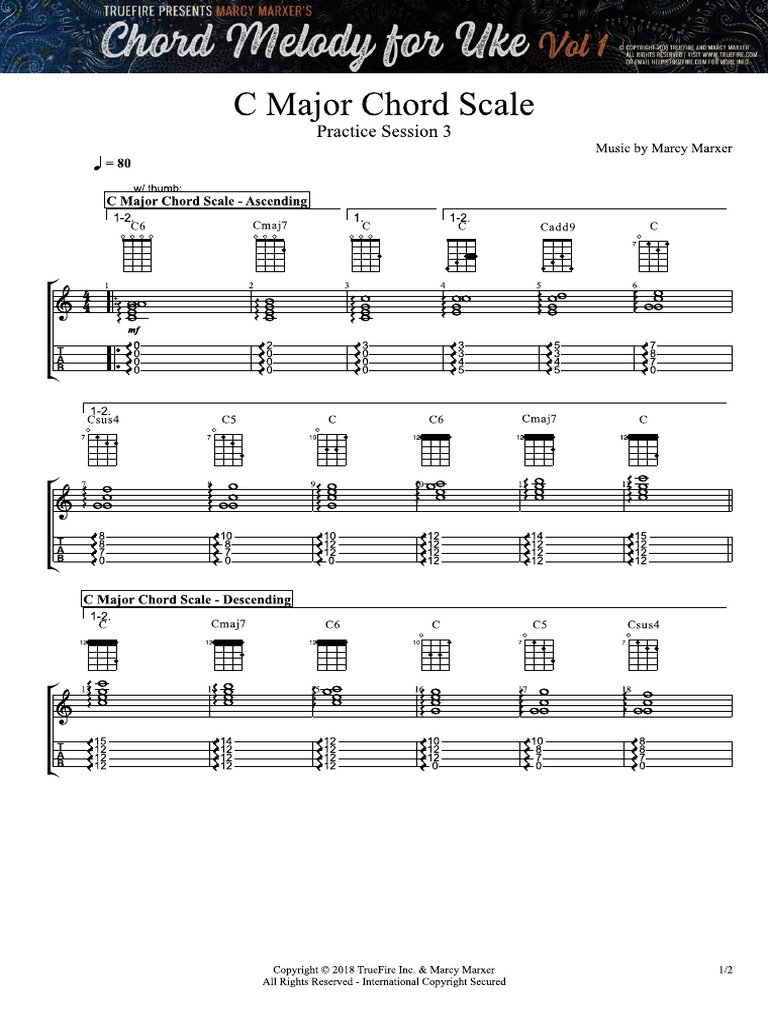 C Major Chord Scale - Lesson 3 - Demonstration | PDF