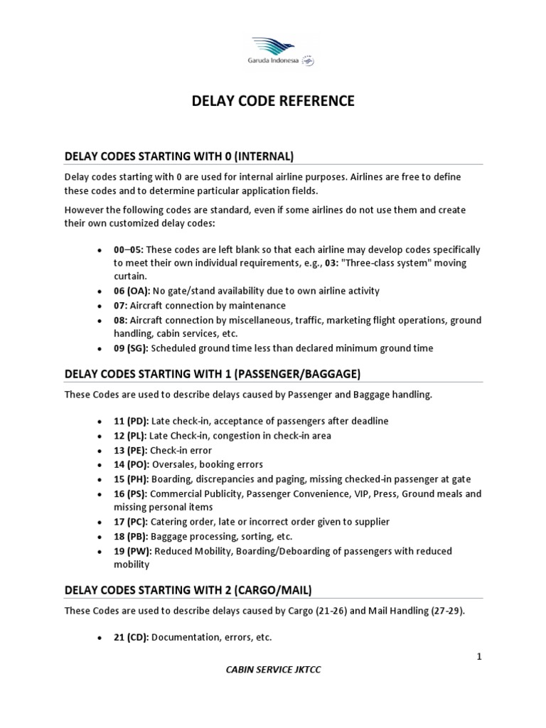 Delay Code Reference: Delay Codes Starting With 0 (Internal) | PDF ...