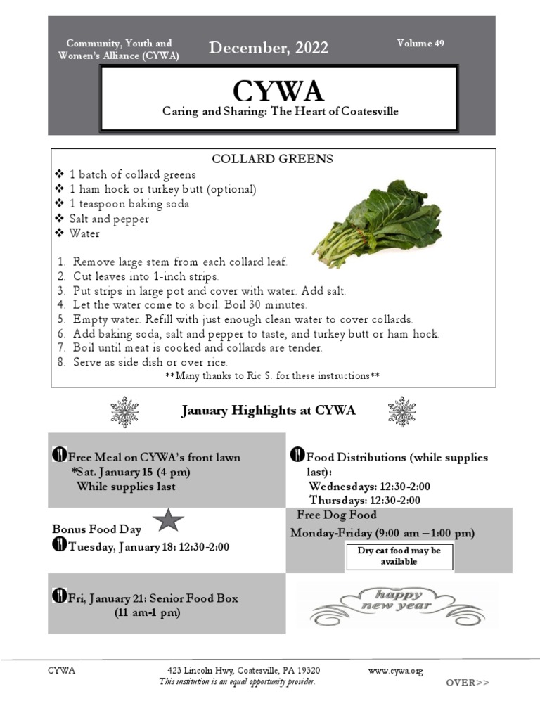 Cywa Newsletter 2022-01 English v2 | PDF | Regional & Ethnic Food ...