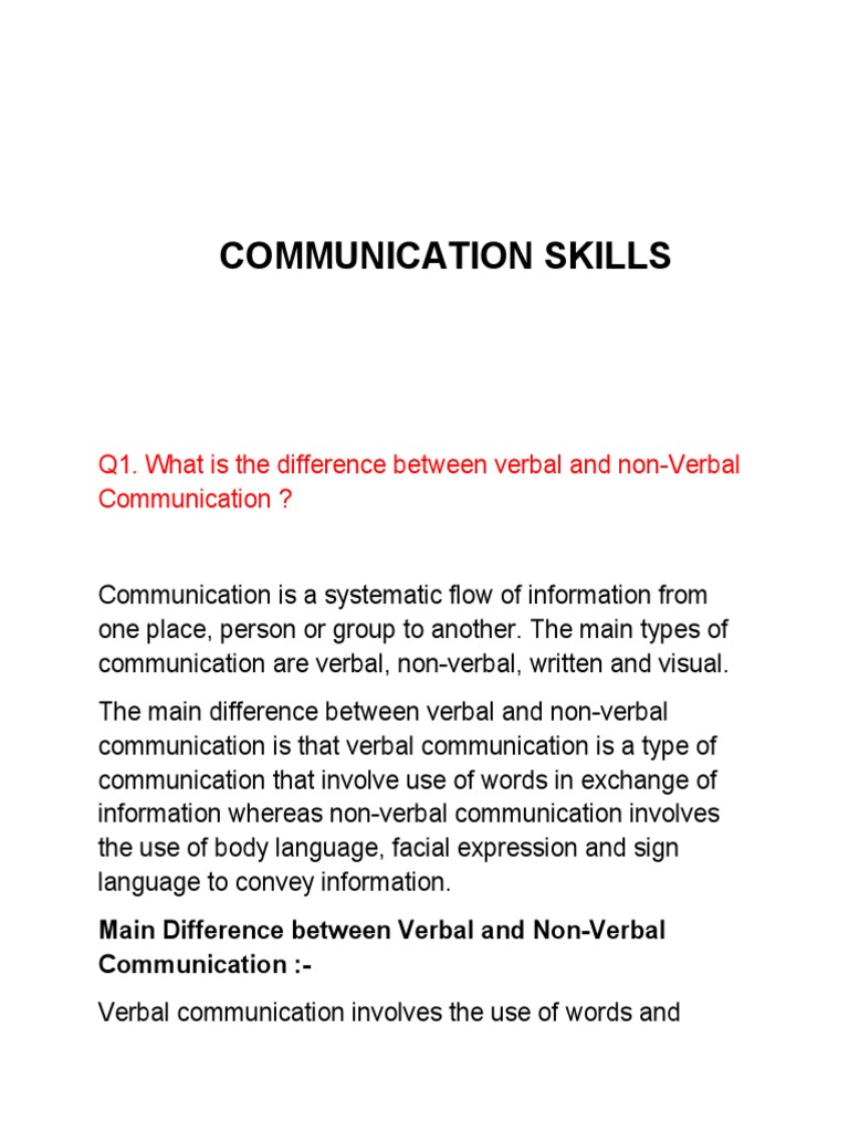 Communication Skills Exam | PDF | Communication | Nonverbal Communication