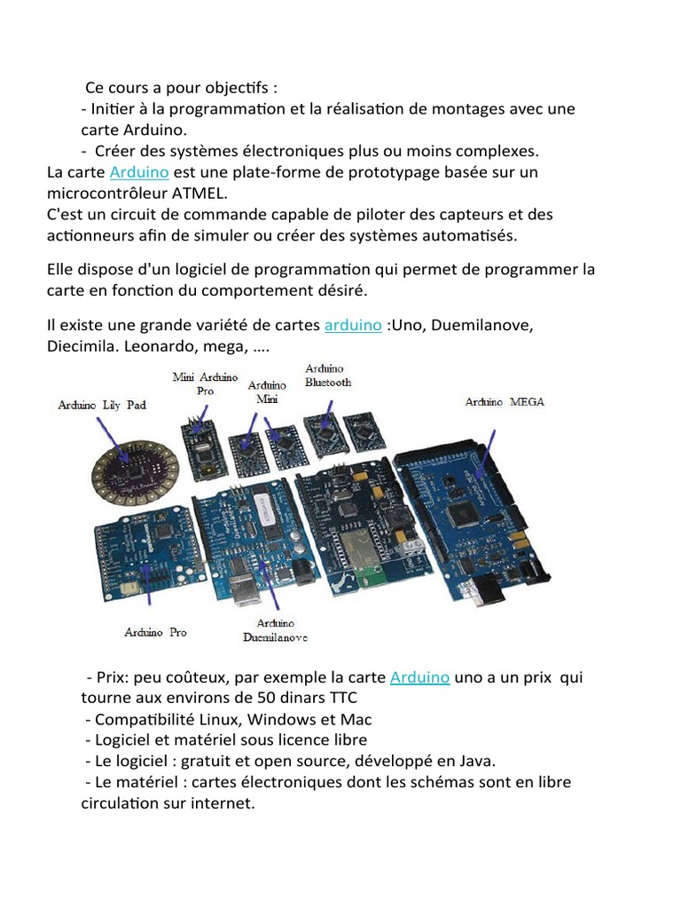 Cours Arduino | PDF | Arduino | USB