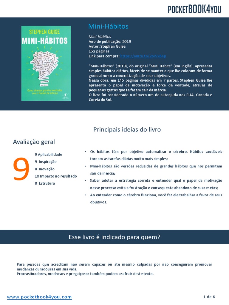 Mini-Hábitos - Stephen Guise | PDF | Motivação | Motivacional