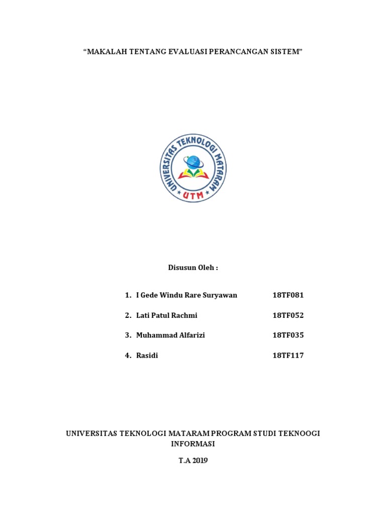 Evaluasi Perancangan Sistem (Imk Kel.6) | PDF