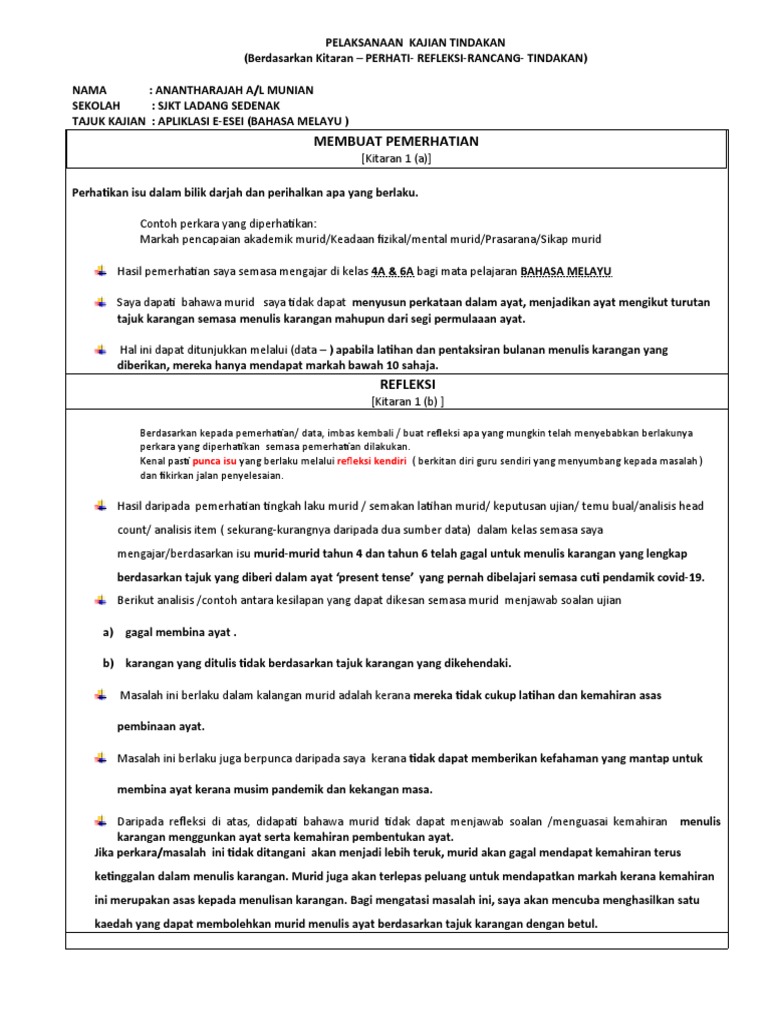 Kajian Tindakan (Anantharajah) | PDF