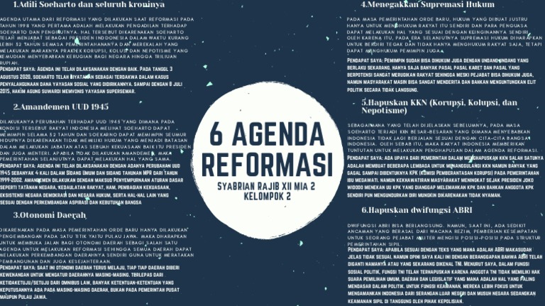 6 Agenda Reformasi Pdf