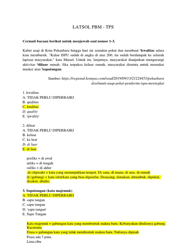 LATSOL TPS - PBM Dah Dibahas | PDF