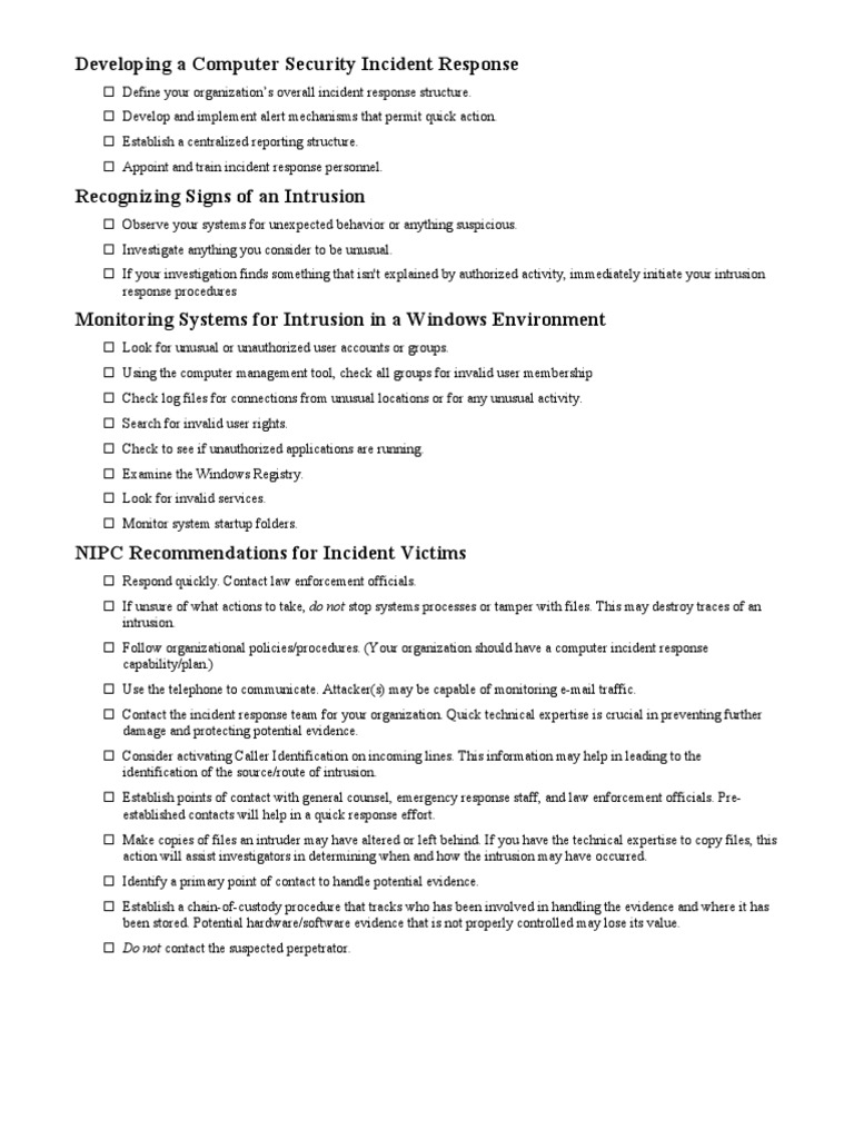 Incident Response. Computer Forensics Toolkit All | PDF | Computer ...