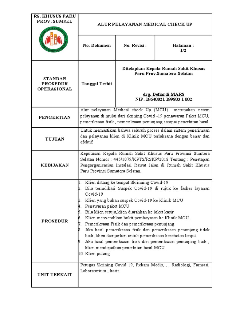 SPO Alur MCU 2021 | PDF