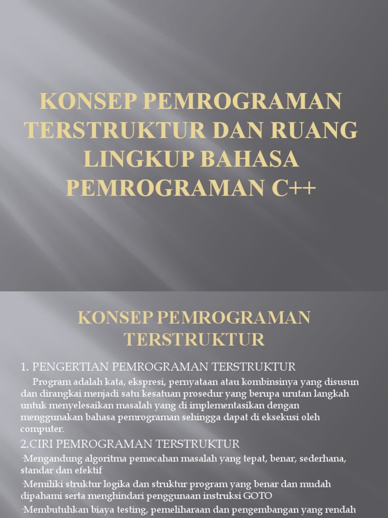 Pemrograman Terstruktur dalam C++ | PDF