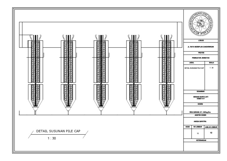 Detail Susunan Pile Cap 1: 30: IT IT | PDF