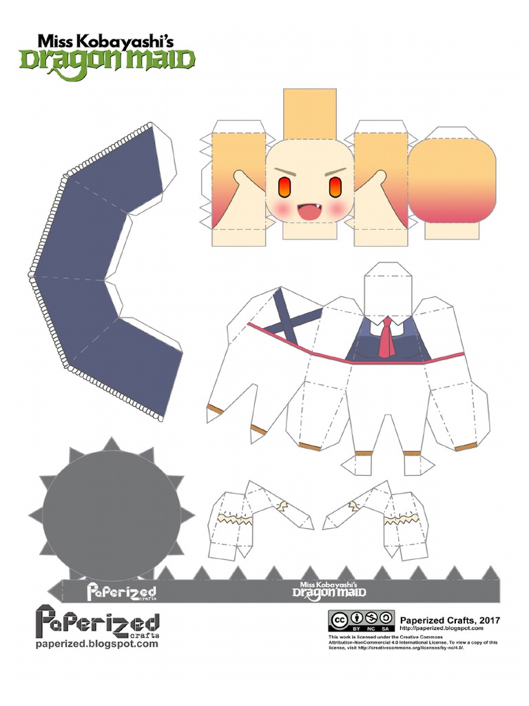 Miss Kobayashi's Dragon Maid - Tohru V2 Papercraft | PDF