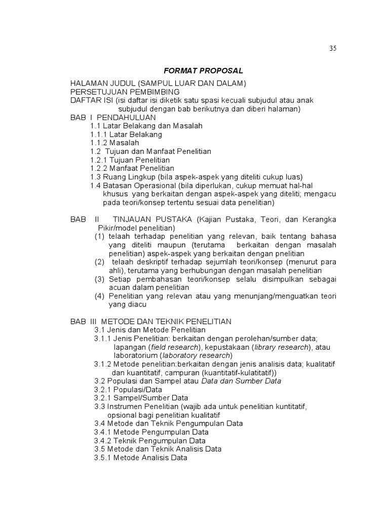Struktur dan Format Proposal Penelitian | PDF