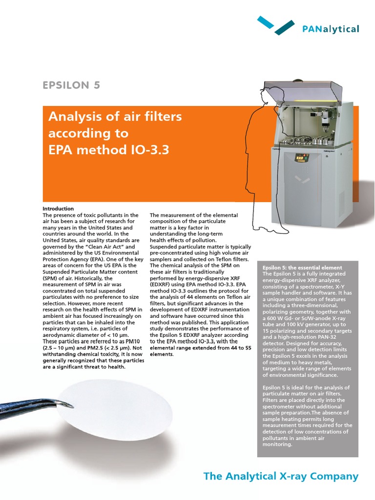 Epsilon 5 Analysis of Air Filters | PDF | Particulates | Energy ...